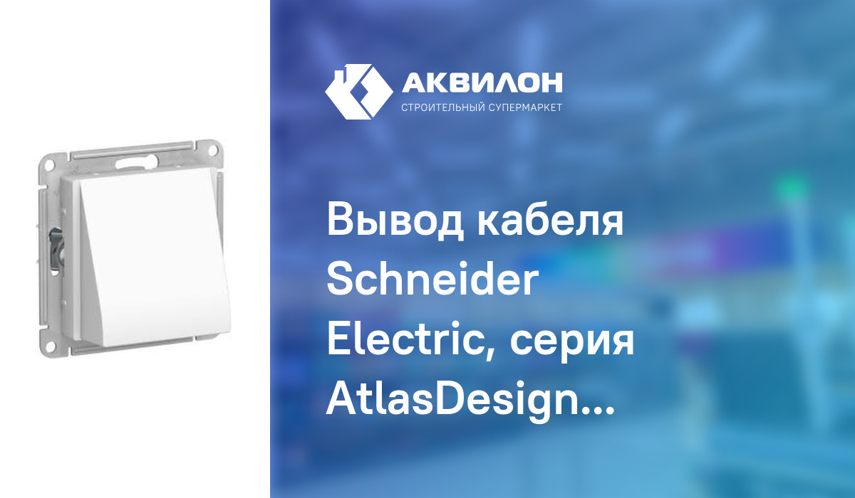 Вывод кабеля Schneider Electric, серия AtlasDesign белый: купить за ...