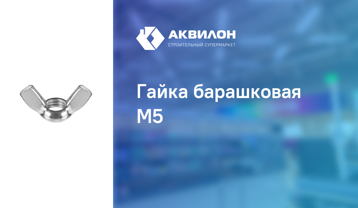 Гайка барашковая М5 – купить с доставкой в интернет-магазине Akvilon.kz